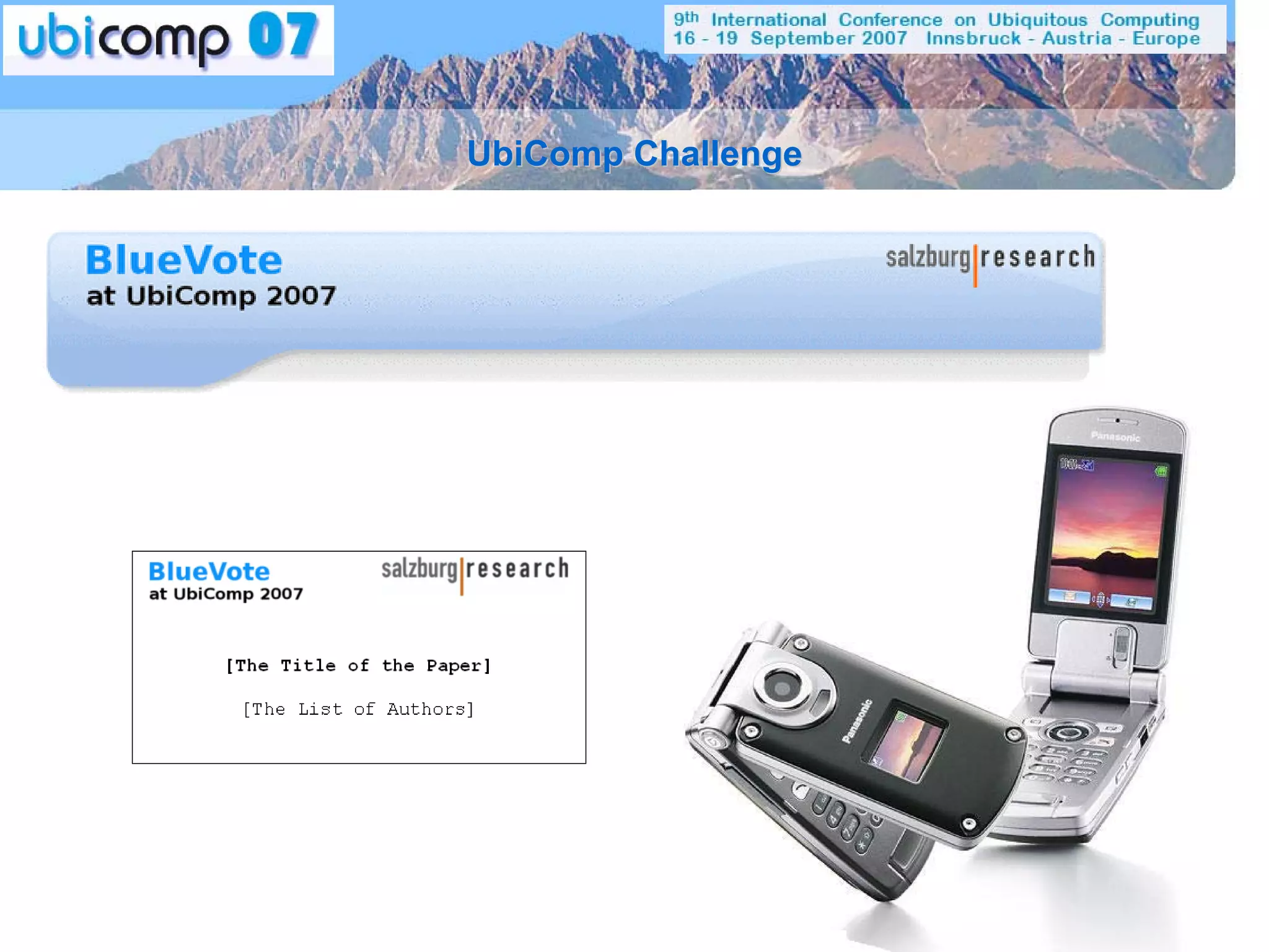 UbiComp 2007 Opening | PDF | Computer Software and Applications | Computing