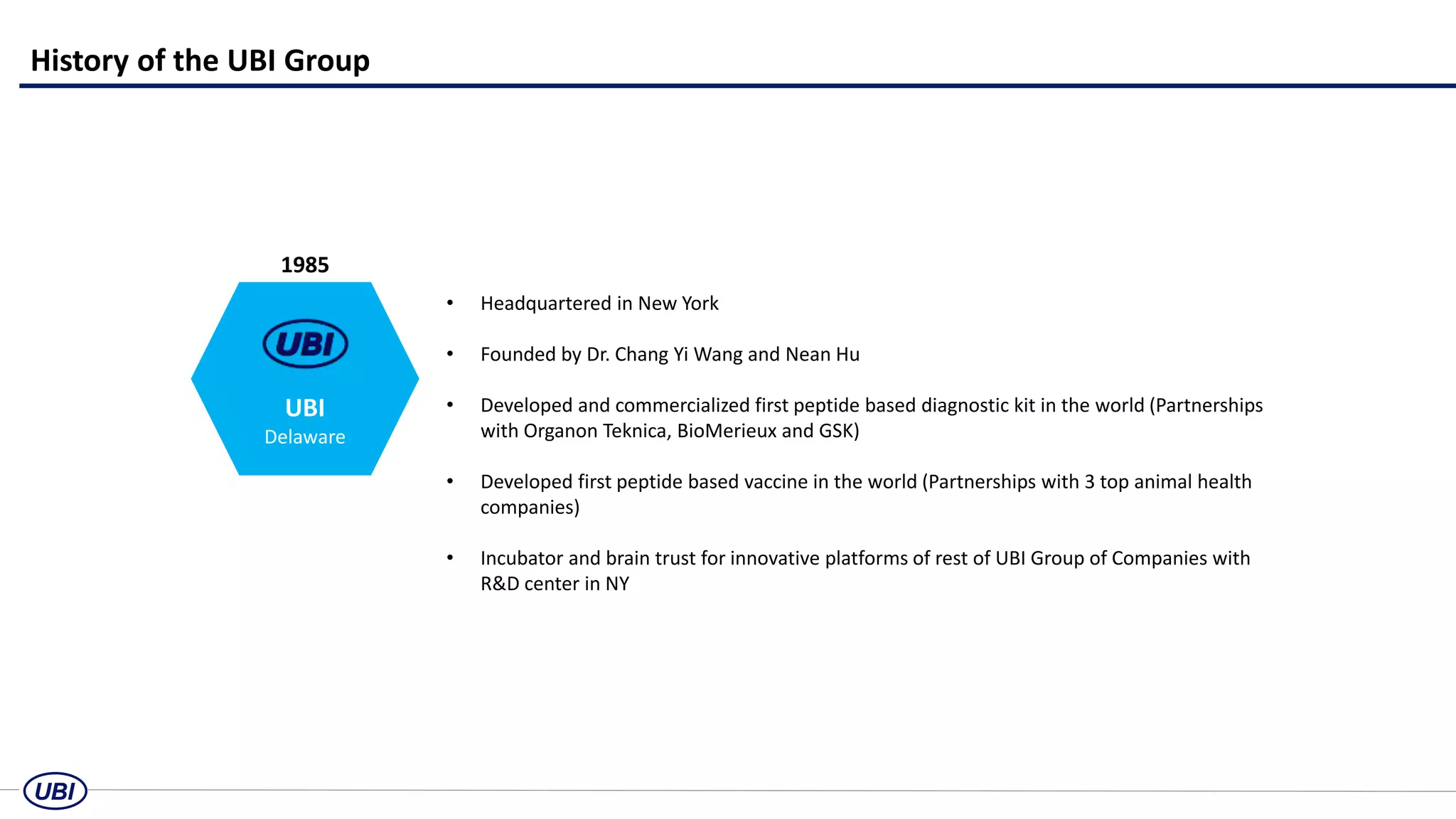 UBI Group Corporate Presentation | PPTX
