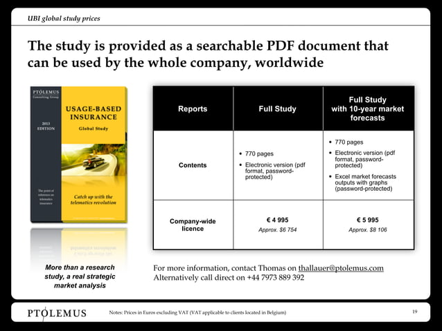 UBI Global Study 2013 brief presentation | PDF | Business | Business ...