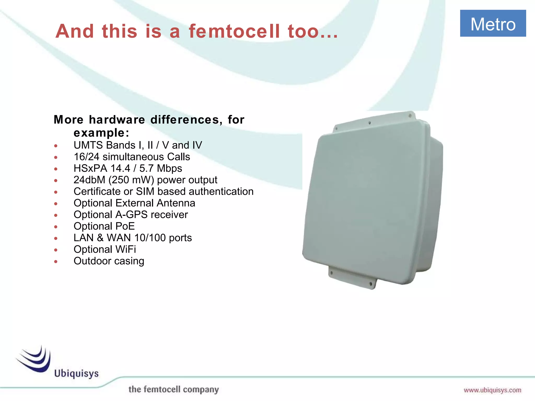 Intelligence: the Innovation Driving Femto-powered Small Cells | PPT