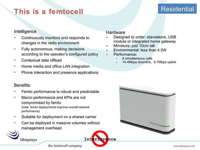 Intelligence: the Innovation Driving Femto-powered Small Cells | PPT
