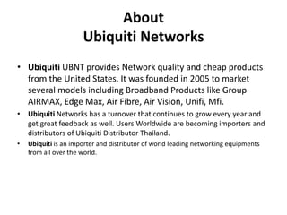 Ubiquiti Networks | PPTX