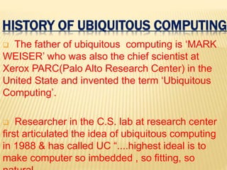 Ubiquitous computing | PPTX