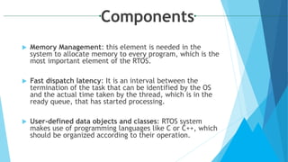 Real Time Operating Systems for Embedded Systems | PPT