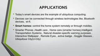 Ubiquitous computing presentation | PPT