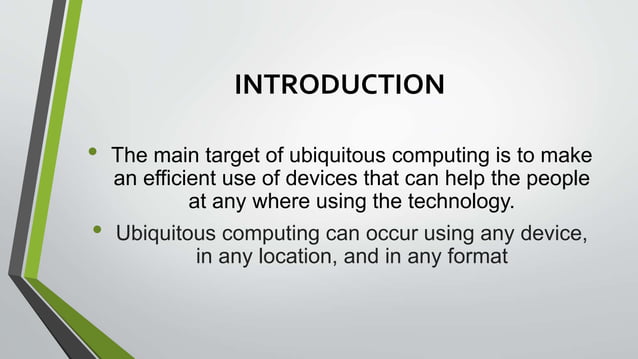 Ubiquitous computing presentation | PPT