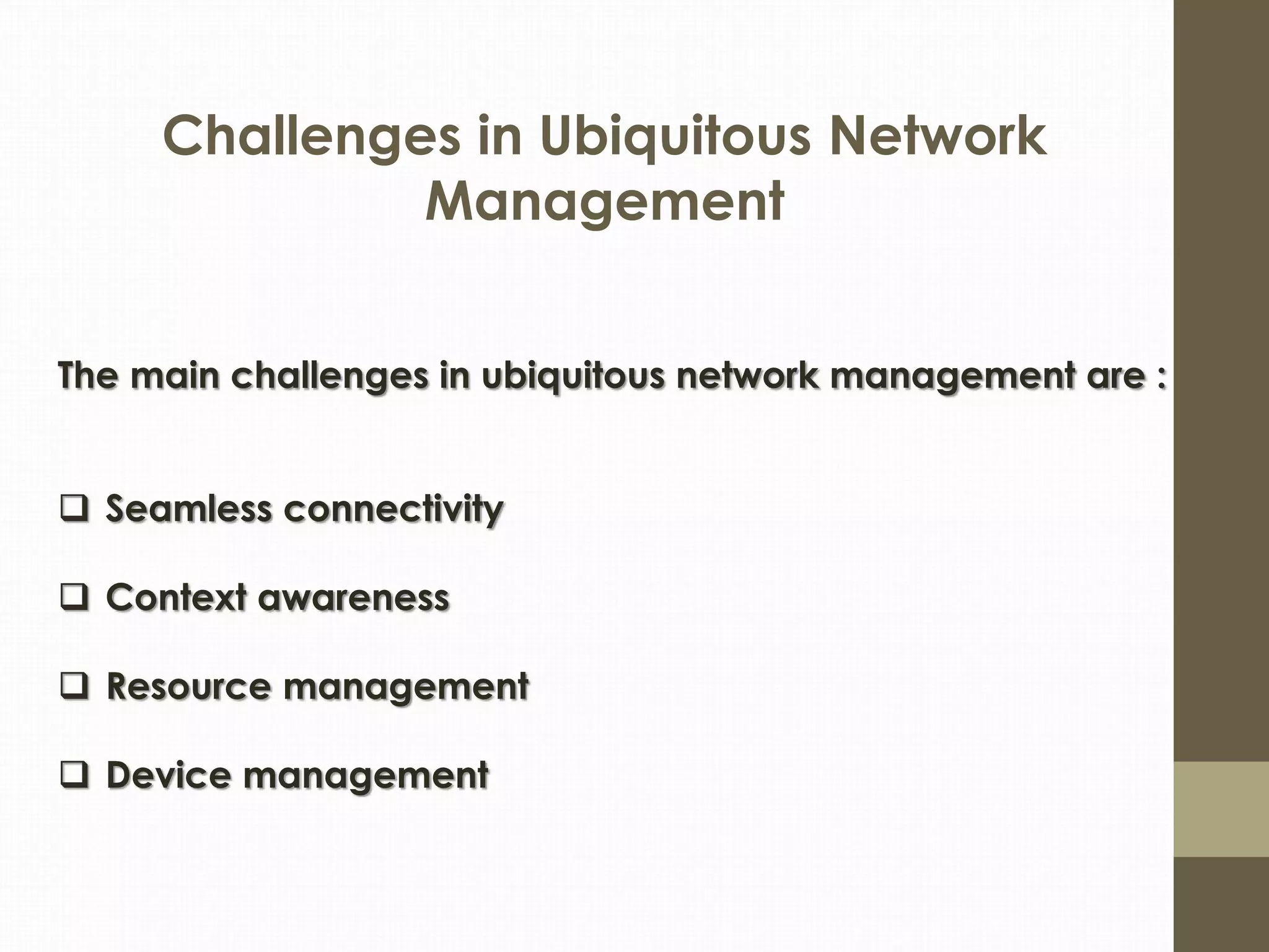Ubiquitous networking | PPTX