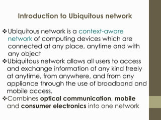 Ubiquitous networking | PPT