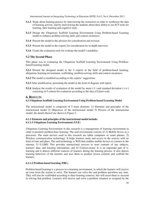Ubiquitous scaffold learning environment using problem based learning to enhance problem-solving ...