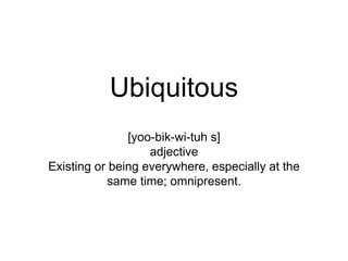 Ubiquoitous Computing | PPTX