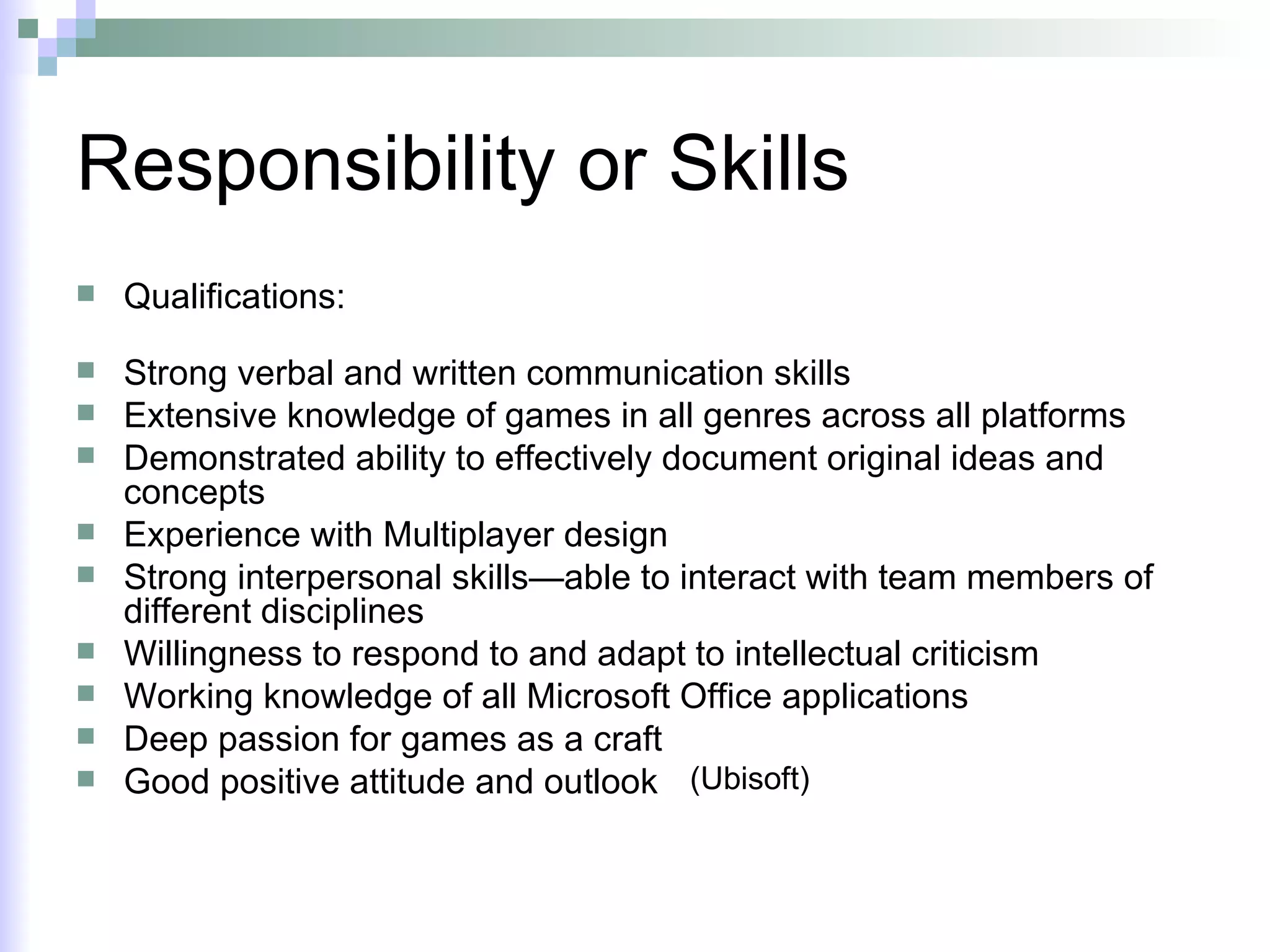 Ubisoft Entertainment | PPT