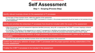 IT Governance - COBIT 5 Capability Assessment | PDF