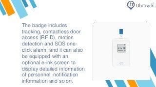 UbiTrack Positioning Badge Contactless Door Access | PPT