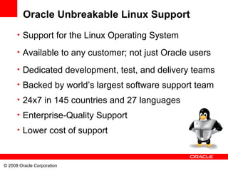 Oracle Unbreakable Linux | PPT