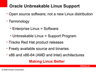 Oracle Unbreakable Linux | PPT