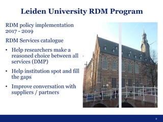 RDM Services catalogue @ Leiden University | PDF