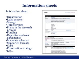 RDM Services catalogue @ Leiden University | PDF
