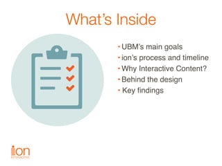 Producing UBM's Geek's Guide to London | PPT