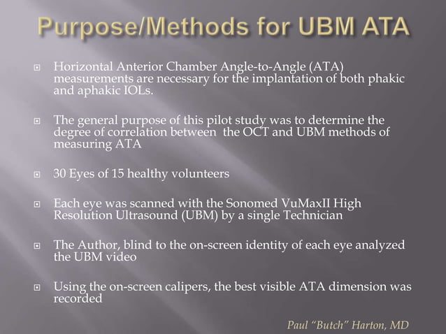 Ubm v oct poster escrs 2010 | PPT