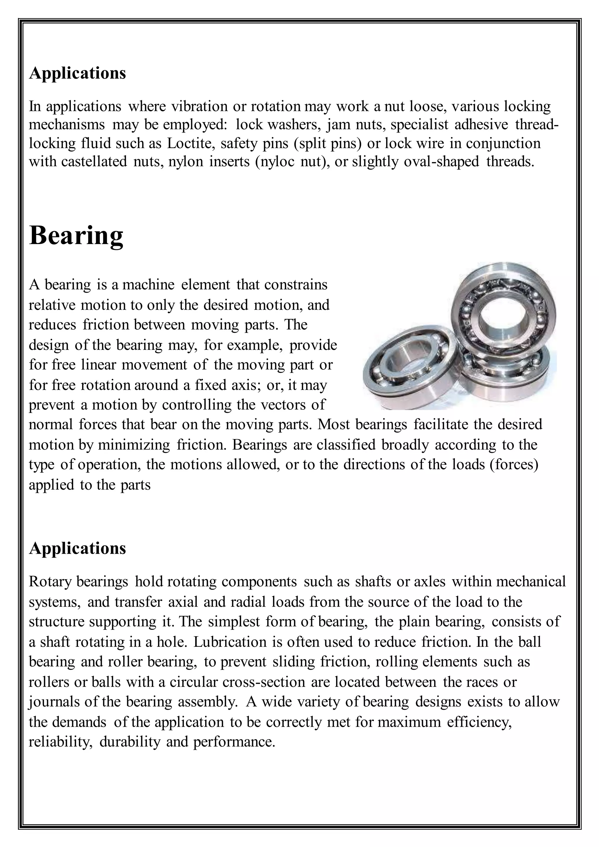 MECHANICAL COMPONENTS | DOCX