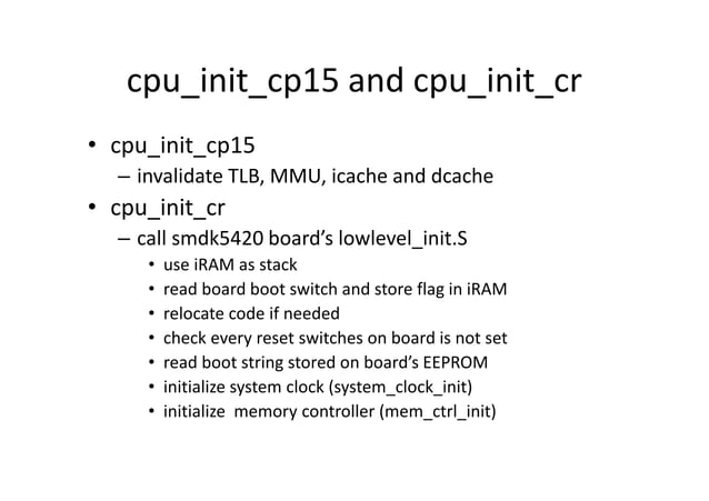Uboot startup sequence | PPT