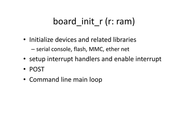 Uboot startup sequence | PPT