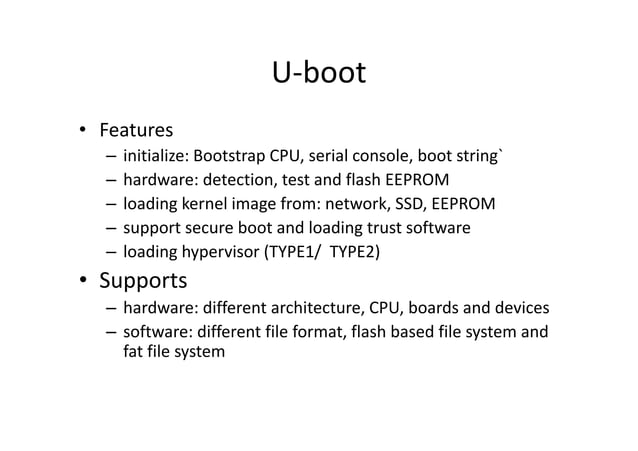 Uboot startup sequence | PPT