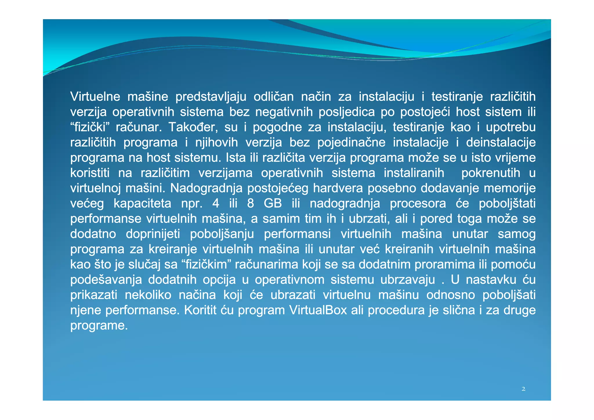 Ubrzanje virtuelne masine | PDF