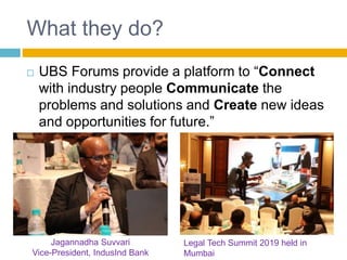 UBS Forum: An Innovative business model | PPTX