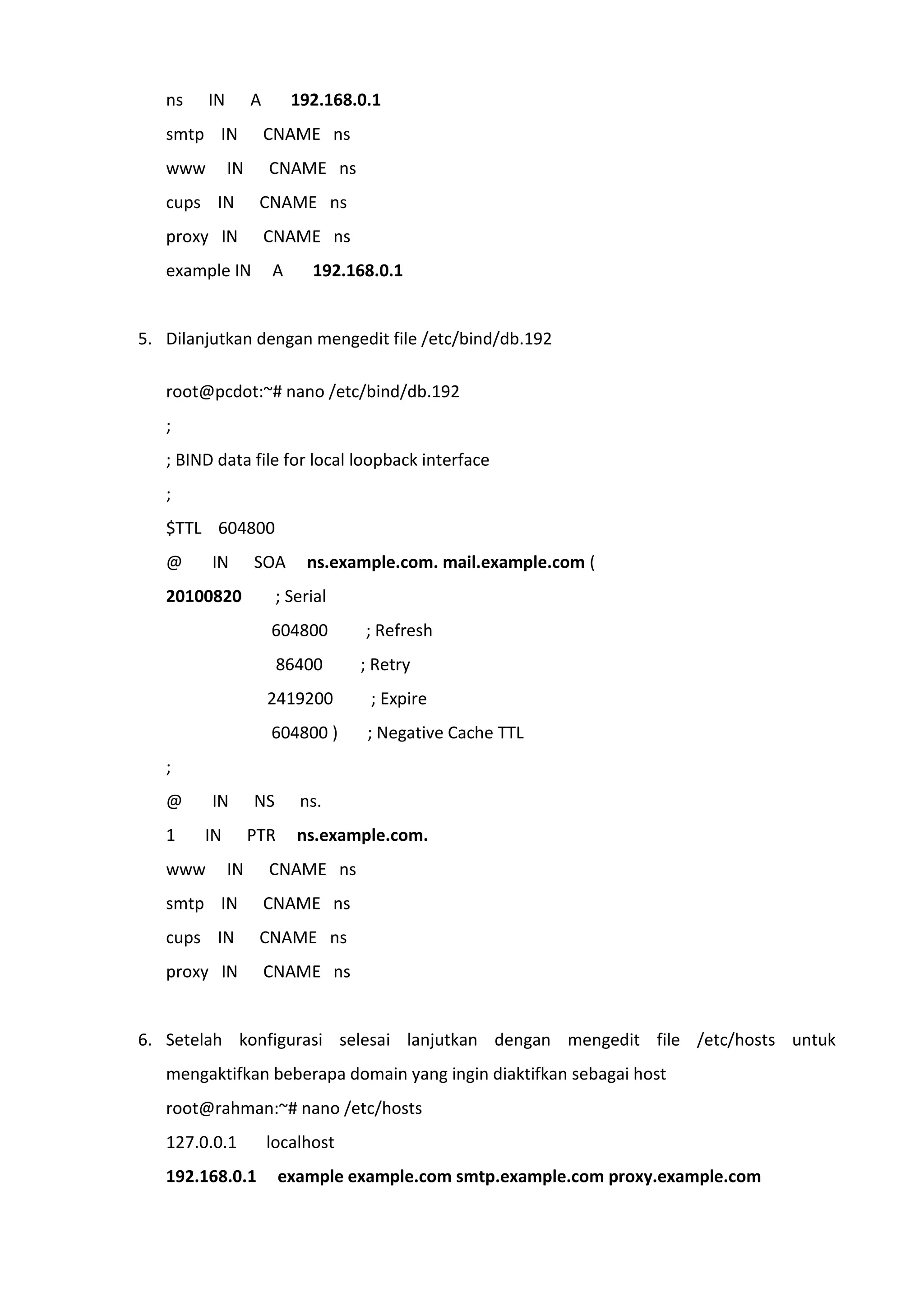 Tutorial instalasi ubuntu server 12.04, setting DNS server dan Web server | DOCX