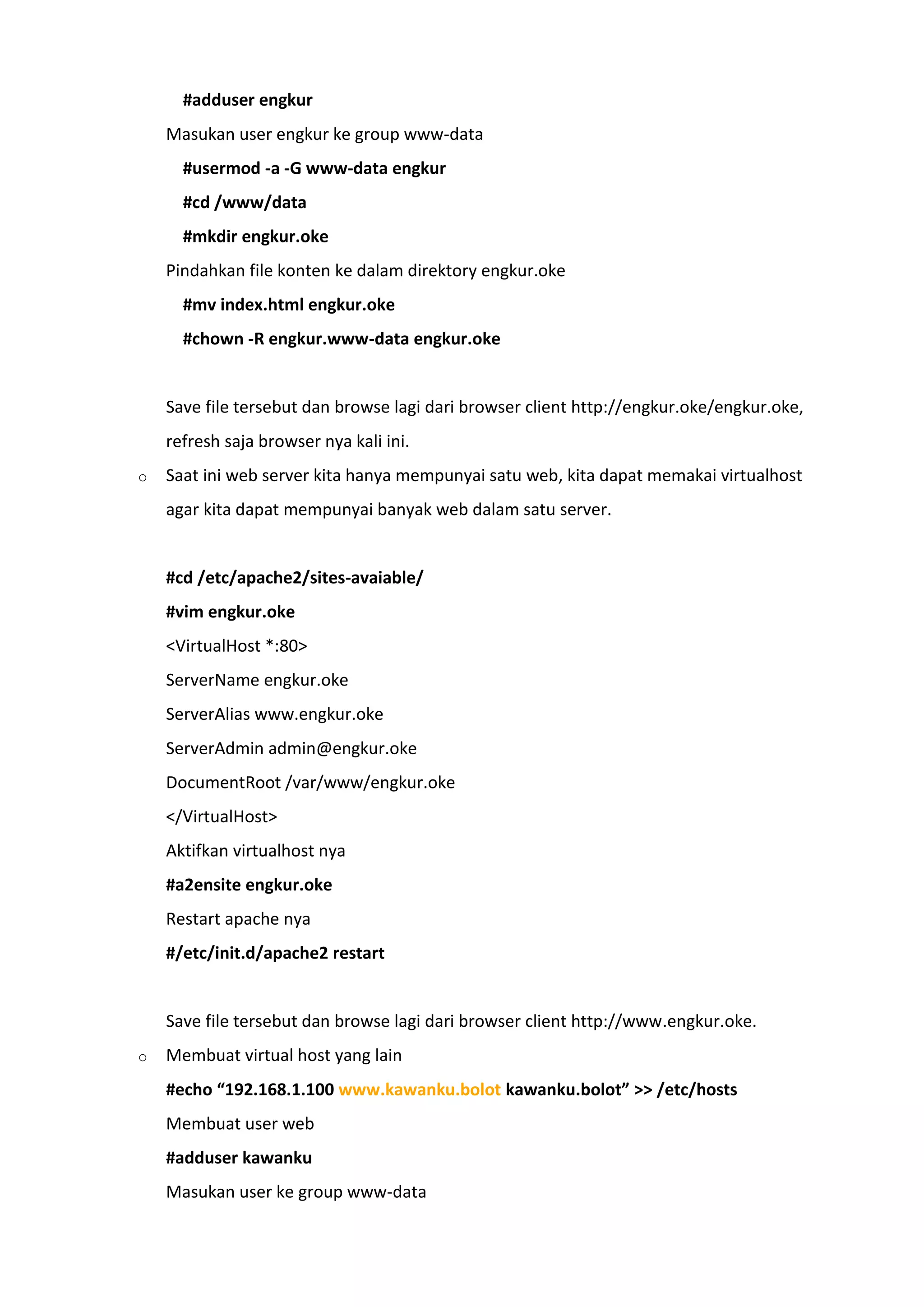 Tutorial instalasi ubuntu server 12.04, setting DNS server dan Web server | DOCX