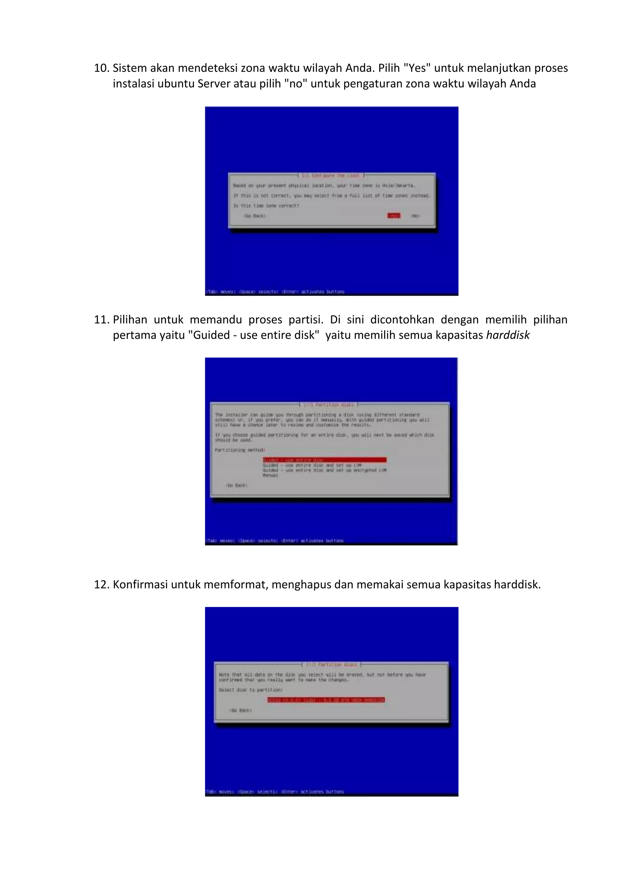 Tutorial instalasi ubuntu server 12.04, setting DNS server dan Web server | DOCX