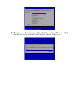 Tutorial instalasi ubuntu server 12.04, setting DNS server dan Web server | DOCX