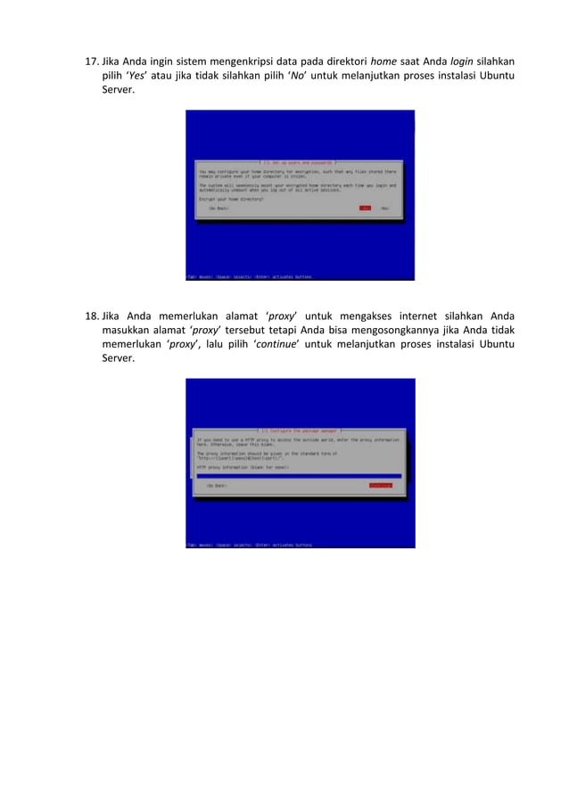 Tutorial instalasi ubuntu server 12.04, setting DNS server dan Web server | DOCX