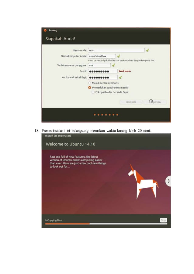 Instalasi Ubuntu 14.10 (Utopic Unicorn) | PDF