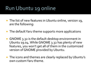Ubuntu 19 online by OnWorks.net