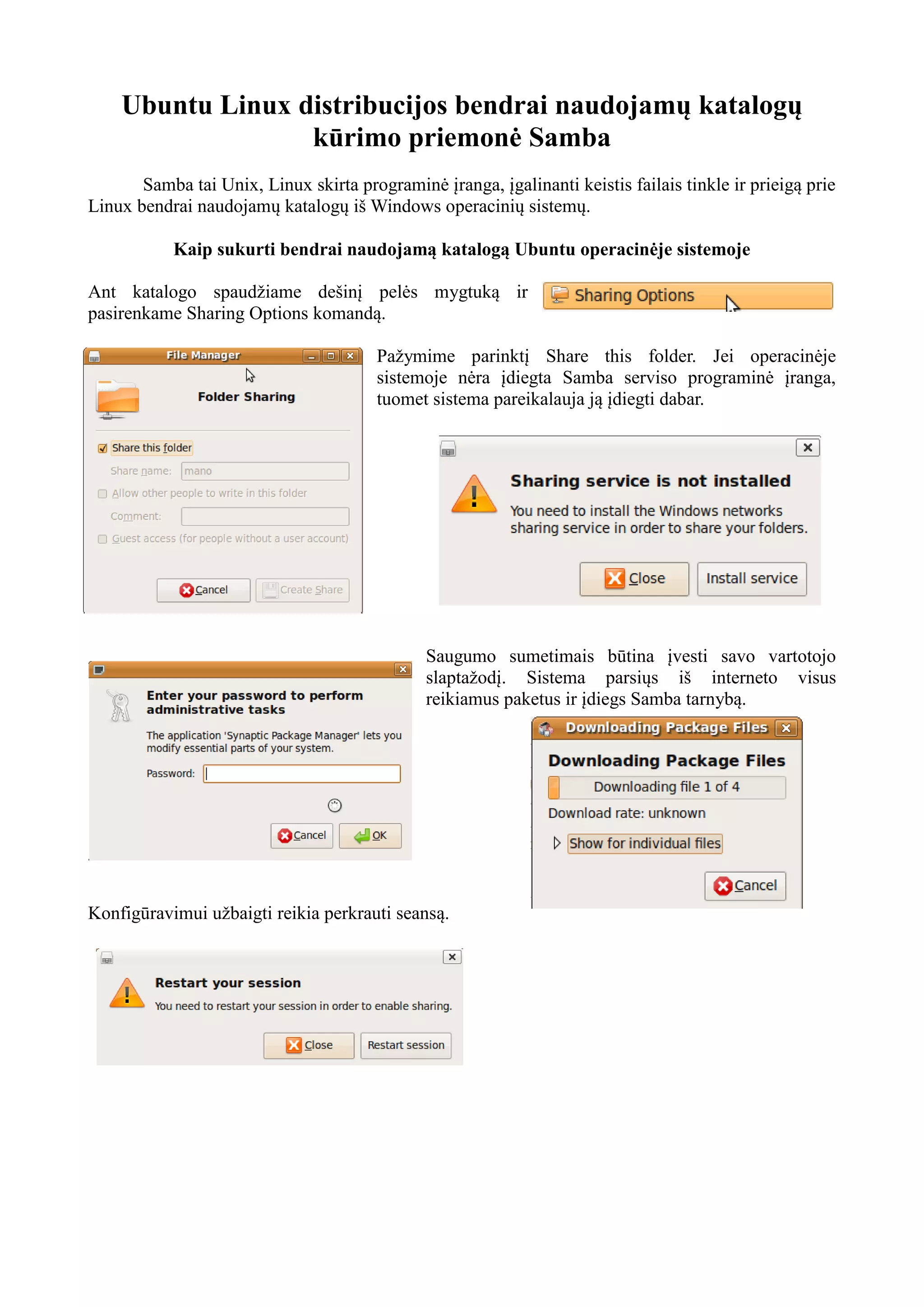 Ubuntu failu share_unix_net_komandos | PDF