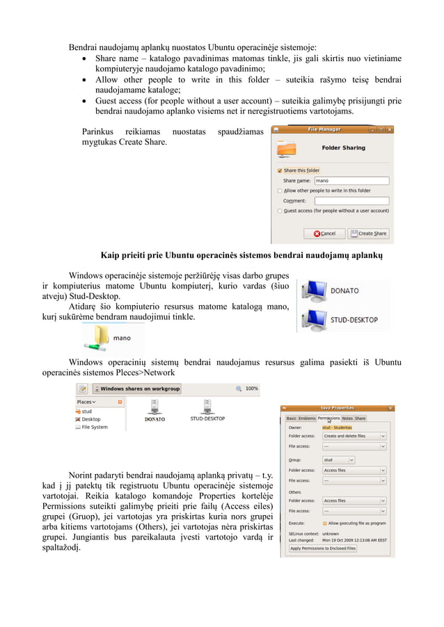 Ubuntu failu share_unix_net_komandos | PDF