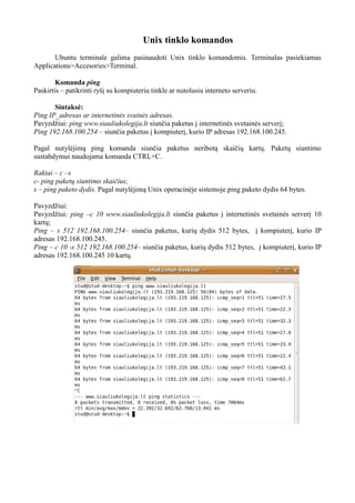 Ubuntu failu share_unix_net_komandos | PDF
