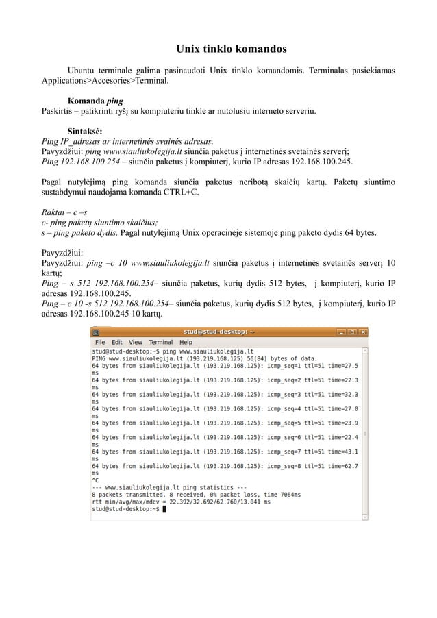 Ubuntu failu share_unix_net_komandos | PDF