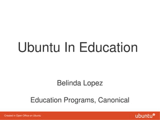 Ubuntu in Education - MOE OSS Day 2010 | PPT
