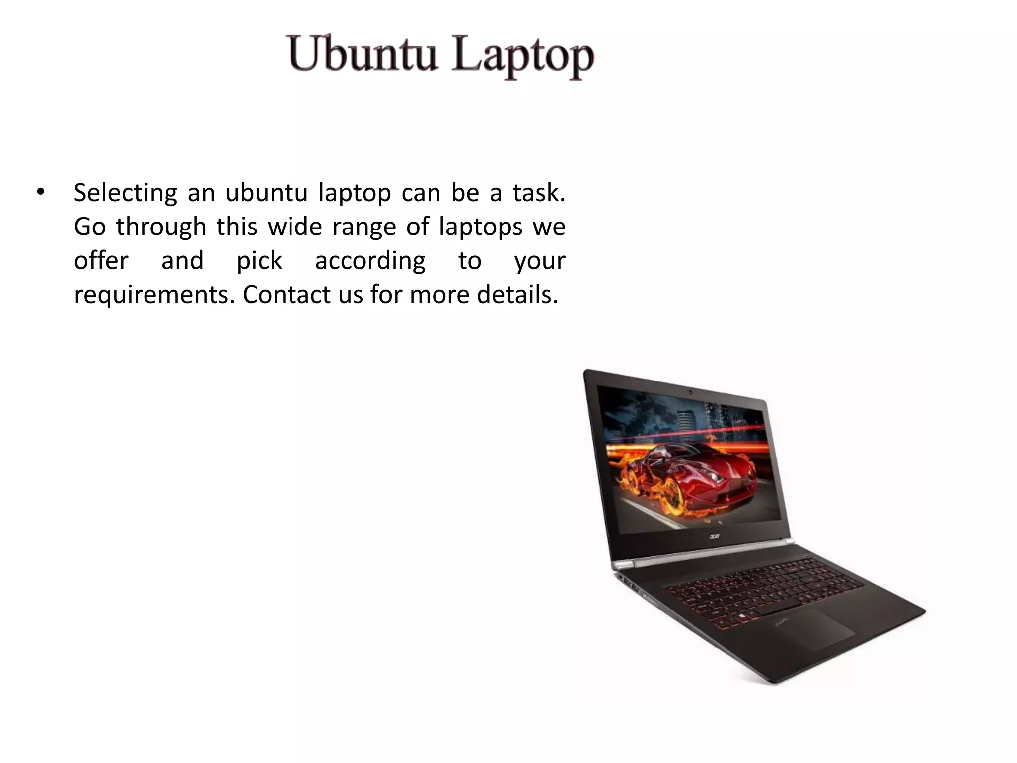 Ubuntu laptop | PPTX