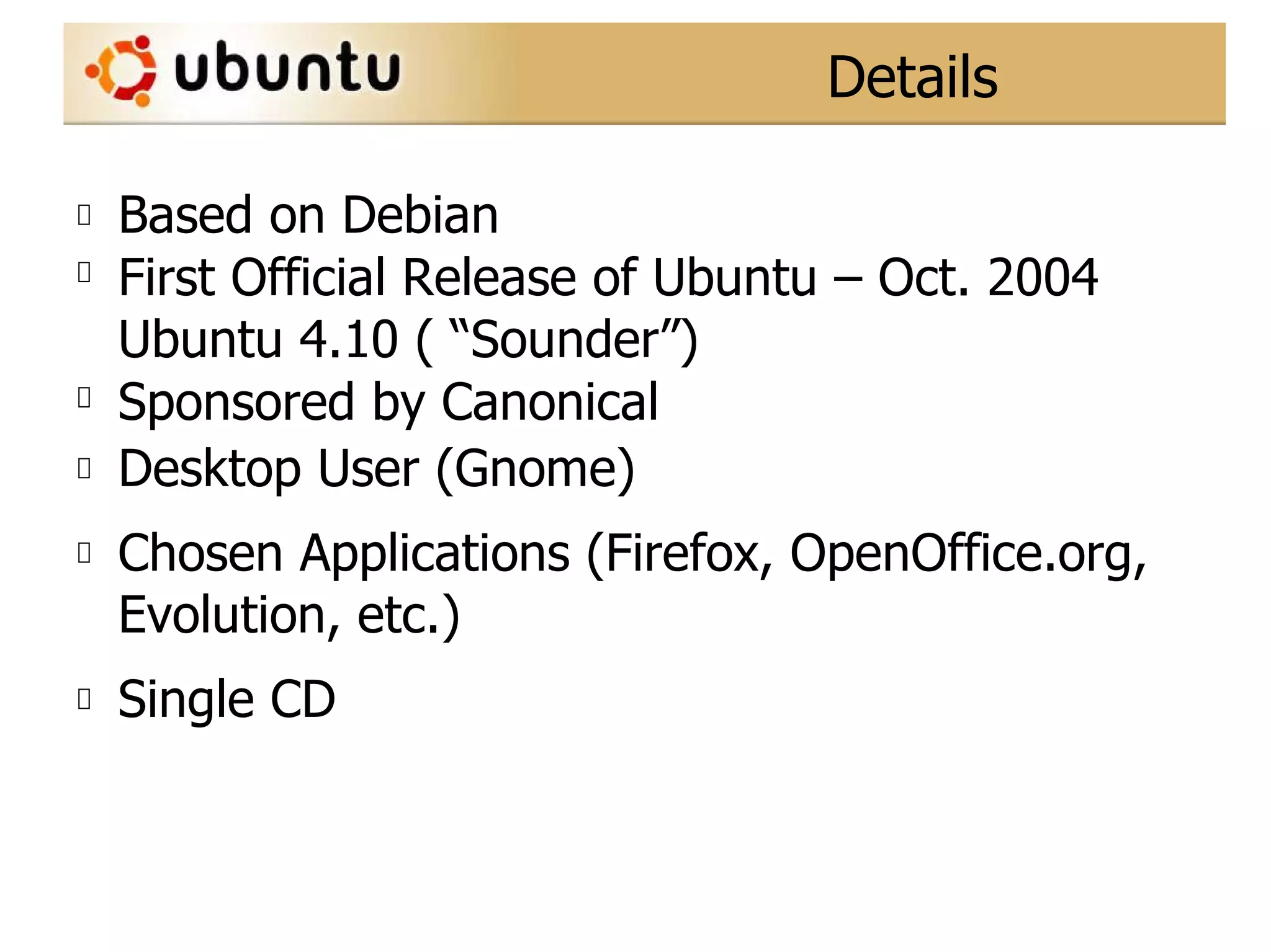 Ubuntu linux introduction | PPT | Free Download