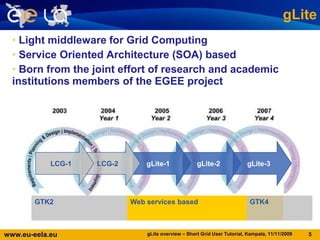 gLite Overview | PPTX | Computing | Technology & Computing