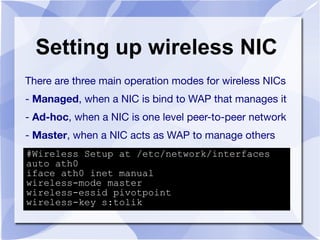 Ubuntu server wireless access point (eng) | PPT