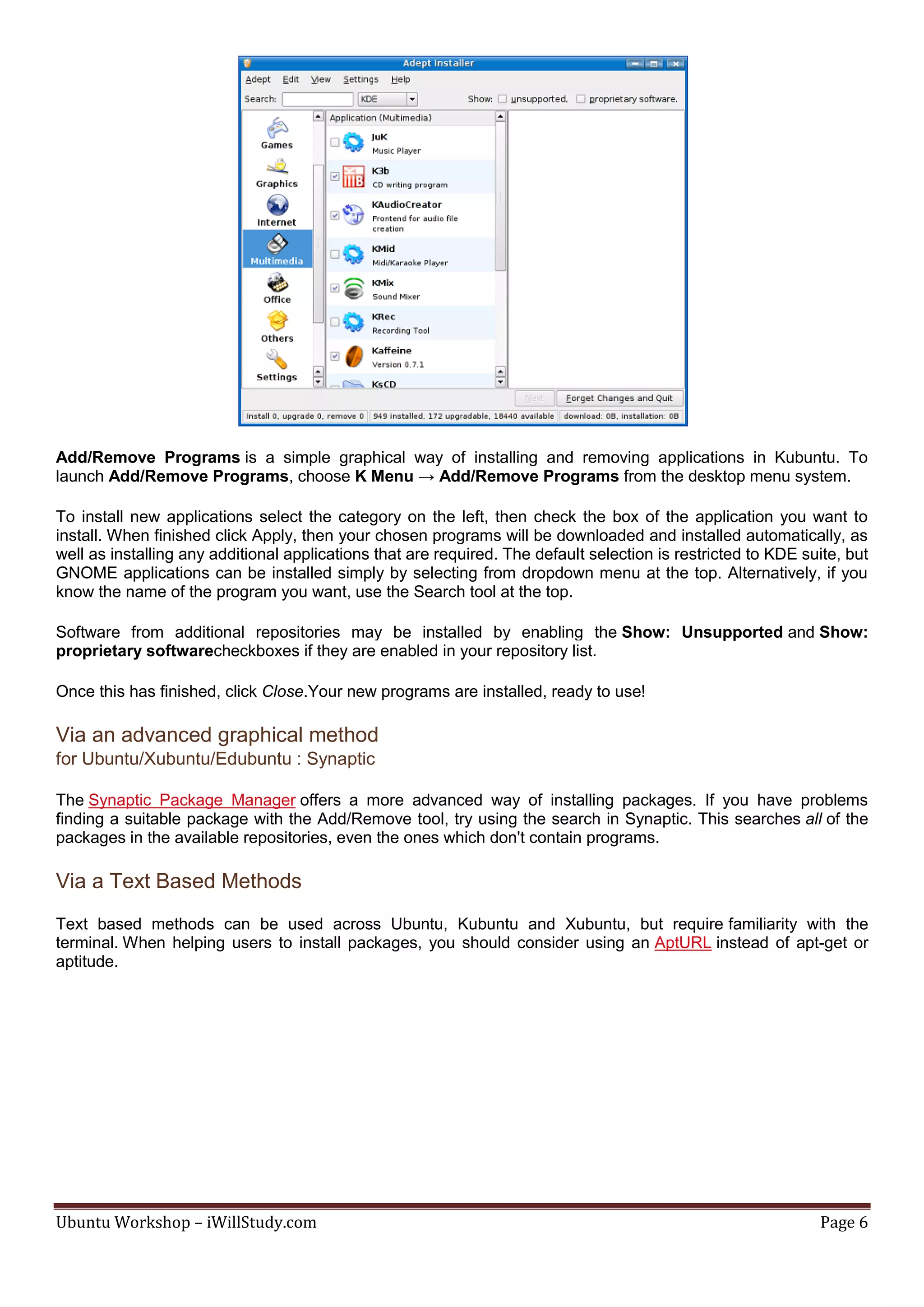 Ubuntu Workshop Kit - Study Material | PDF