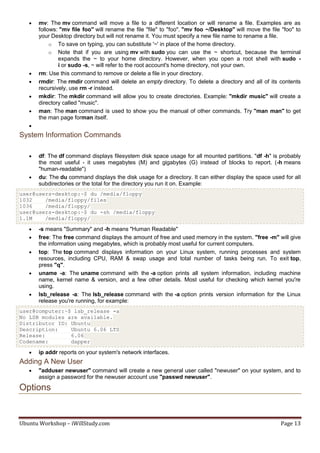 Ubuntu Workshop Kit - Study Material | PDF