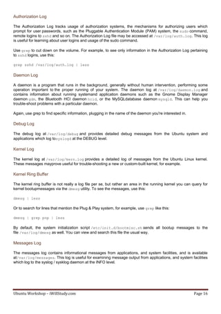 Ubuntu Workshop Kit - Study Material | PDF