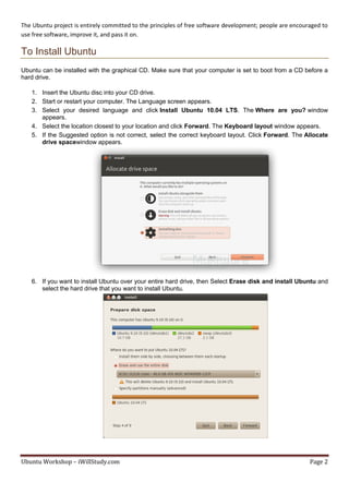 Ubuntu Workshop Kit - Study Material | PDF