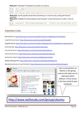 Ubuntu Workshop Kit - Study Material | PDF